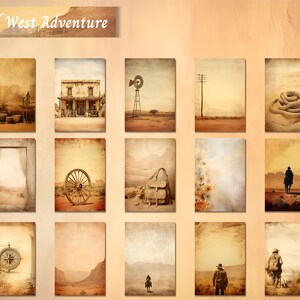 Wild West Adventure Junk Journal Paper, Vintage Western Cowboy ...