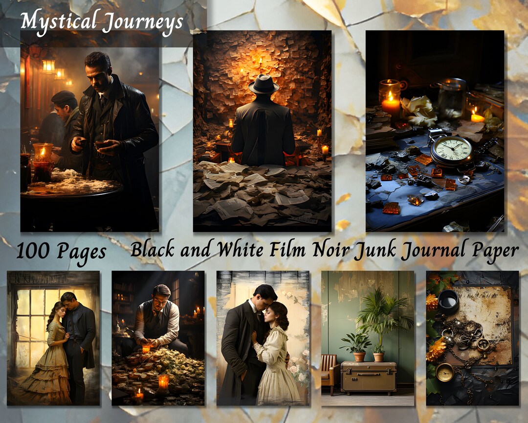 Noire Detective Ephemera | Art Noir Junk Journal Pages (digital ...