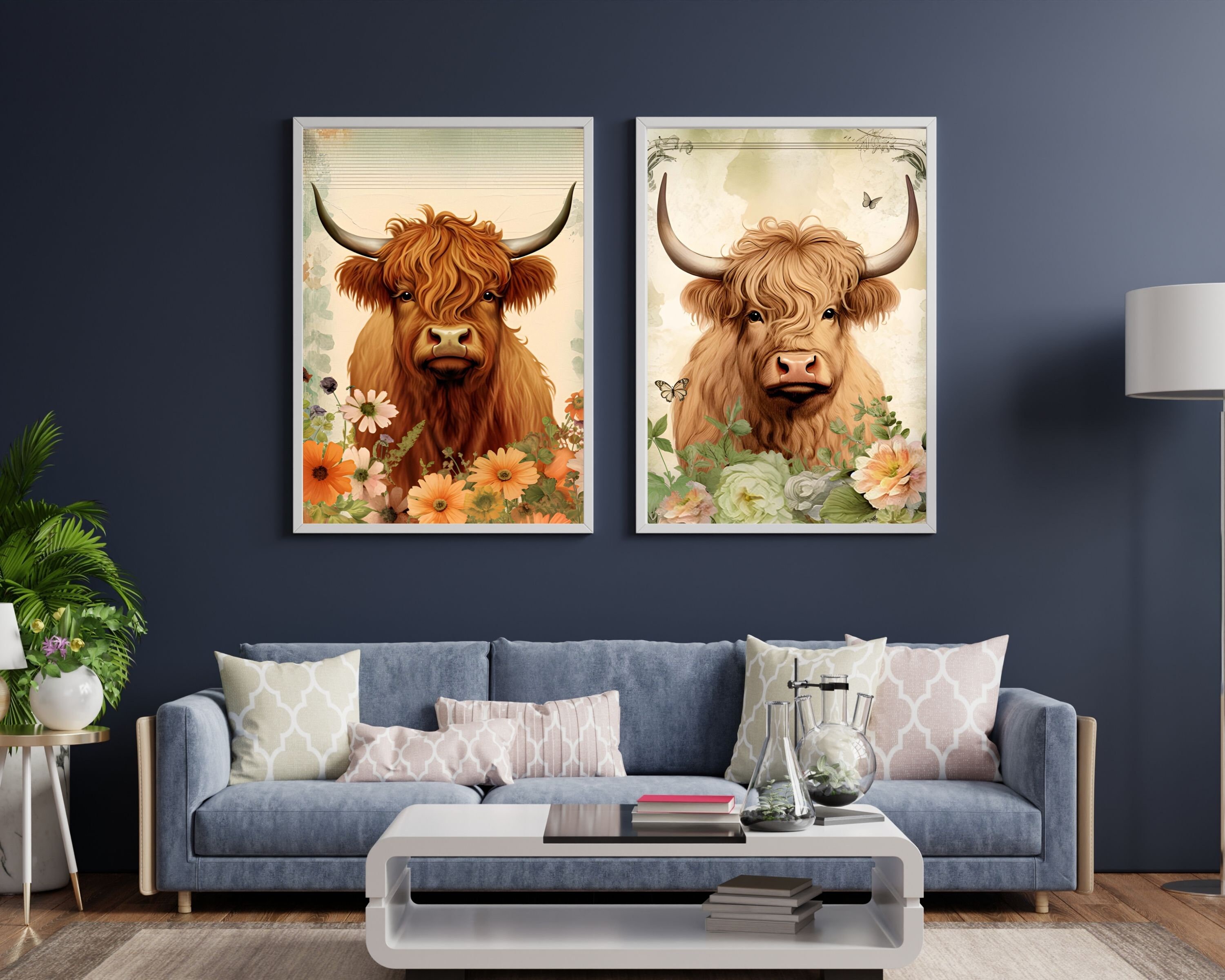 Highland Cow Junk Journal Paper Kit, Mixed Media, Journaling Printable ...