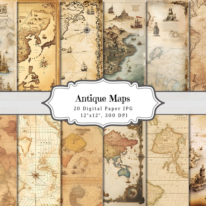Antique Maps - Etsy