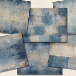 Vintage Blue Texture Junk Journal Kit, Old Blue Texture Journal ...
