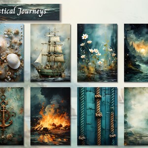 Nautical Adventures Journal Kit, Ocean Ship Vintage Junk Journal Paper ...