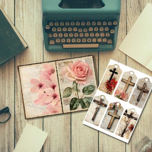 Prayer Junk Journal Paper, Christian Floral Printable Ephemera, Jesus ...