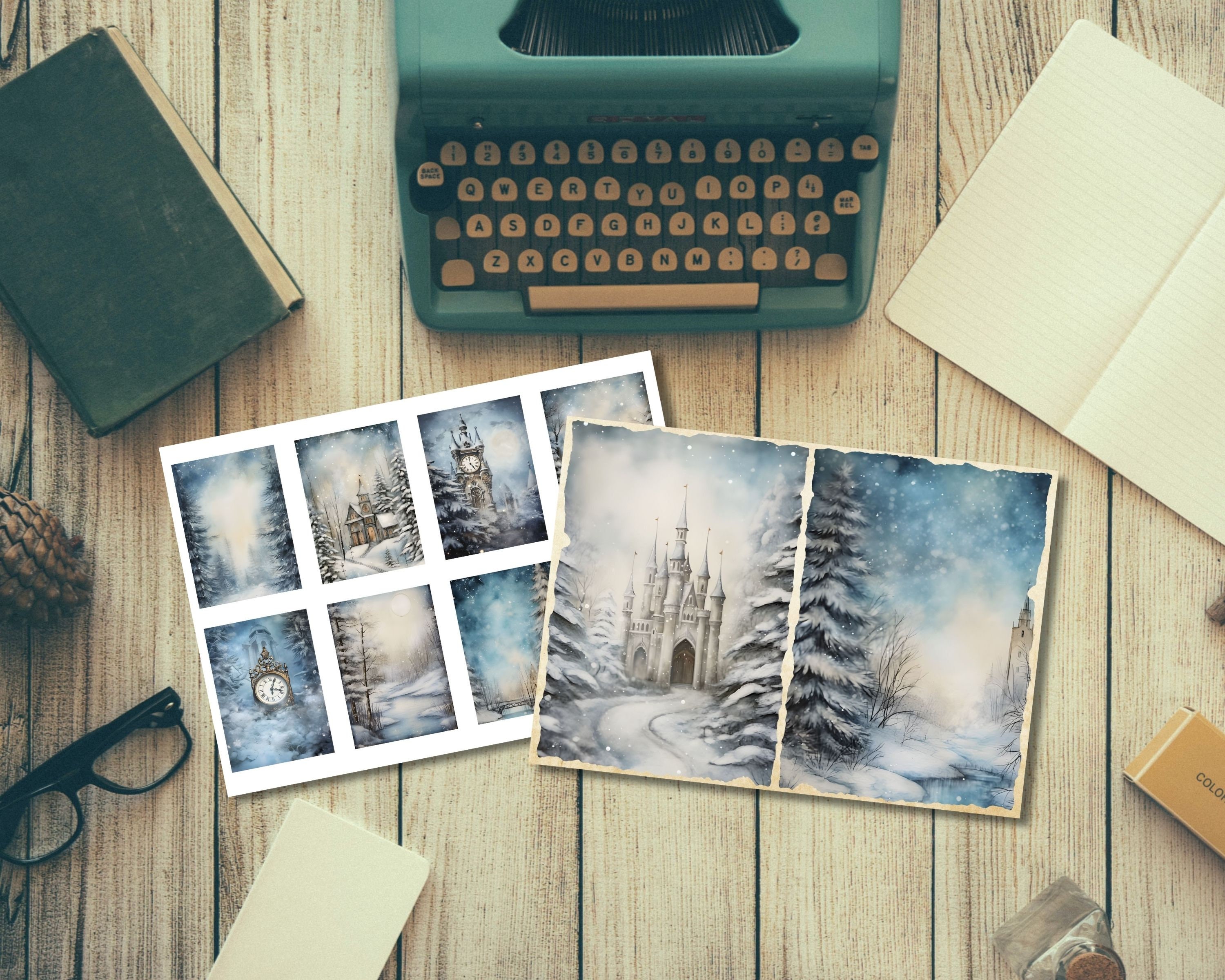 Winter Wonderland Junk Journal Pages JPG, Snow Journaling Kit, Mixed ...