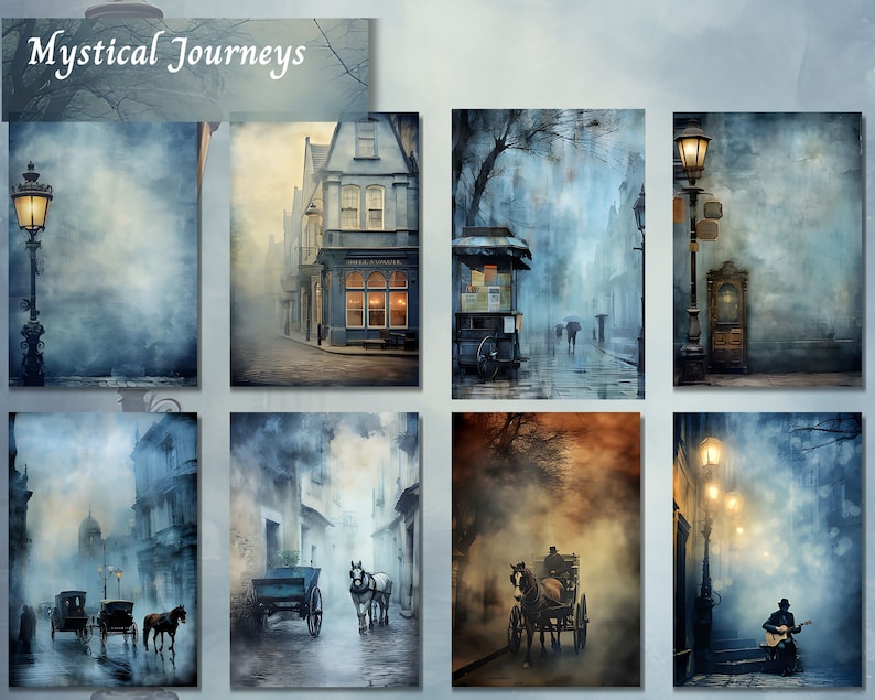 Victorian Street Scenes Junk Journal Paper, Vintage City Digital ...