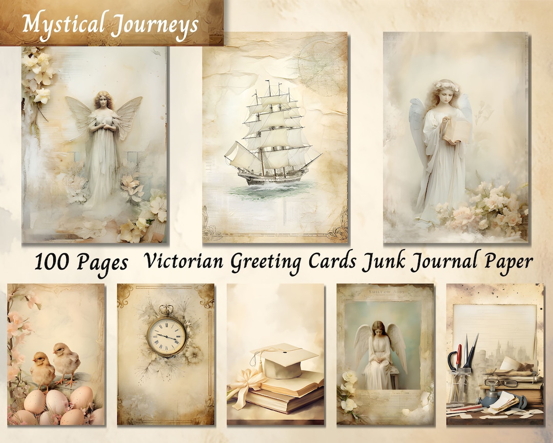 Big Journaling Bundle! Victorian Greeting Cards Junk Journal Paper ...