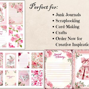 Printable Baby Junk Journal Kit | First Year Memory Keepsake | Pink ...