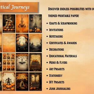 Vintage Halloween Junk Journal Paper, Creepy Pumpkin Printable Ephemera ...