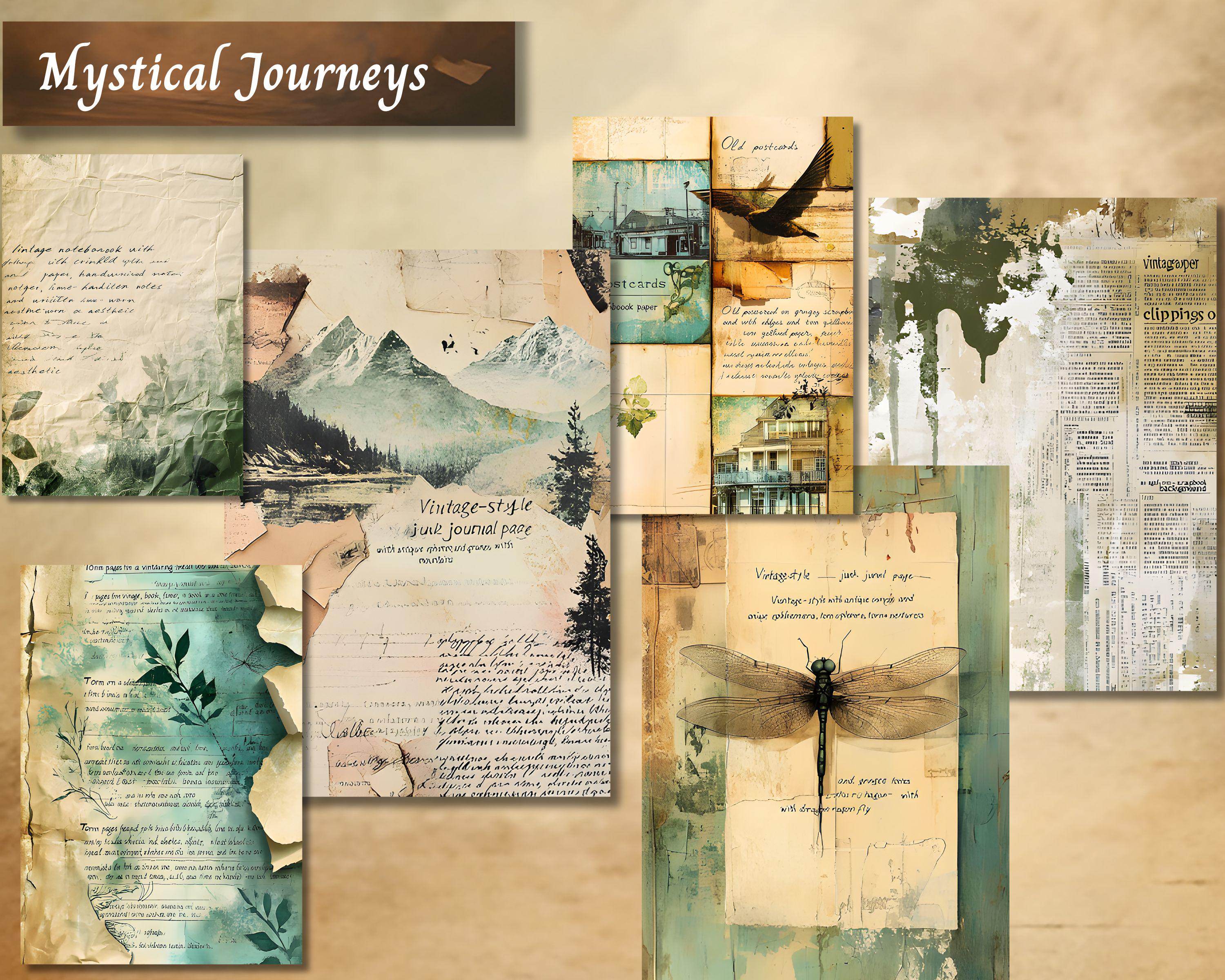 Faded Memories Junk Journal Paper, Vintage Printable Ephemera Page, Old ...