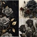 Black Roses Junk Journal Kit, Emo Dark Flower Printable Ephemera ...