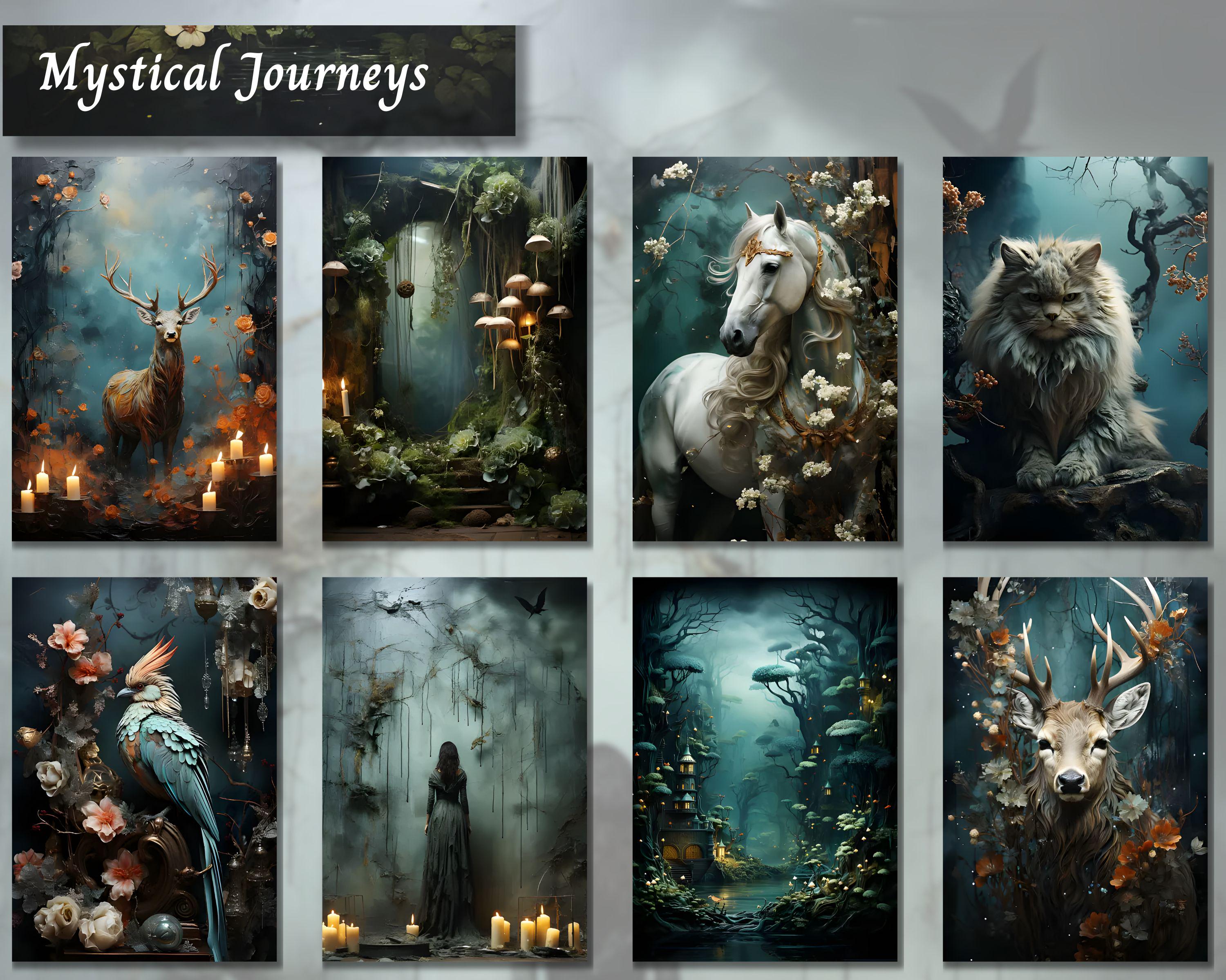 Mythical Creatures Junk Journal Paper, Mythical Ephemera Shabby Chic ...