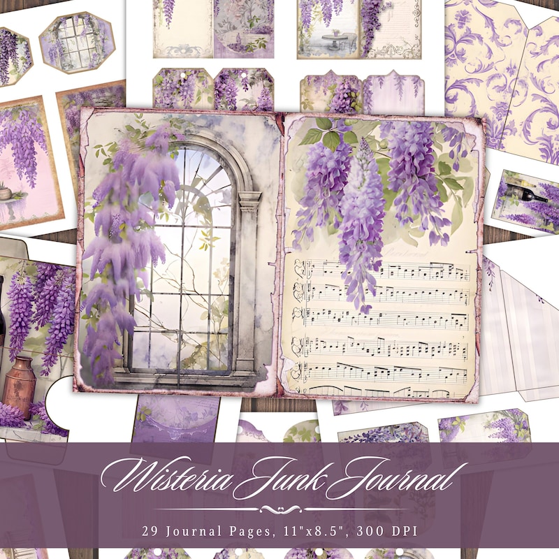 Purple Collage Kit - Etsy