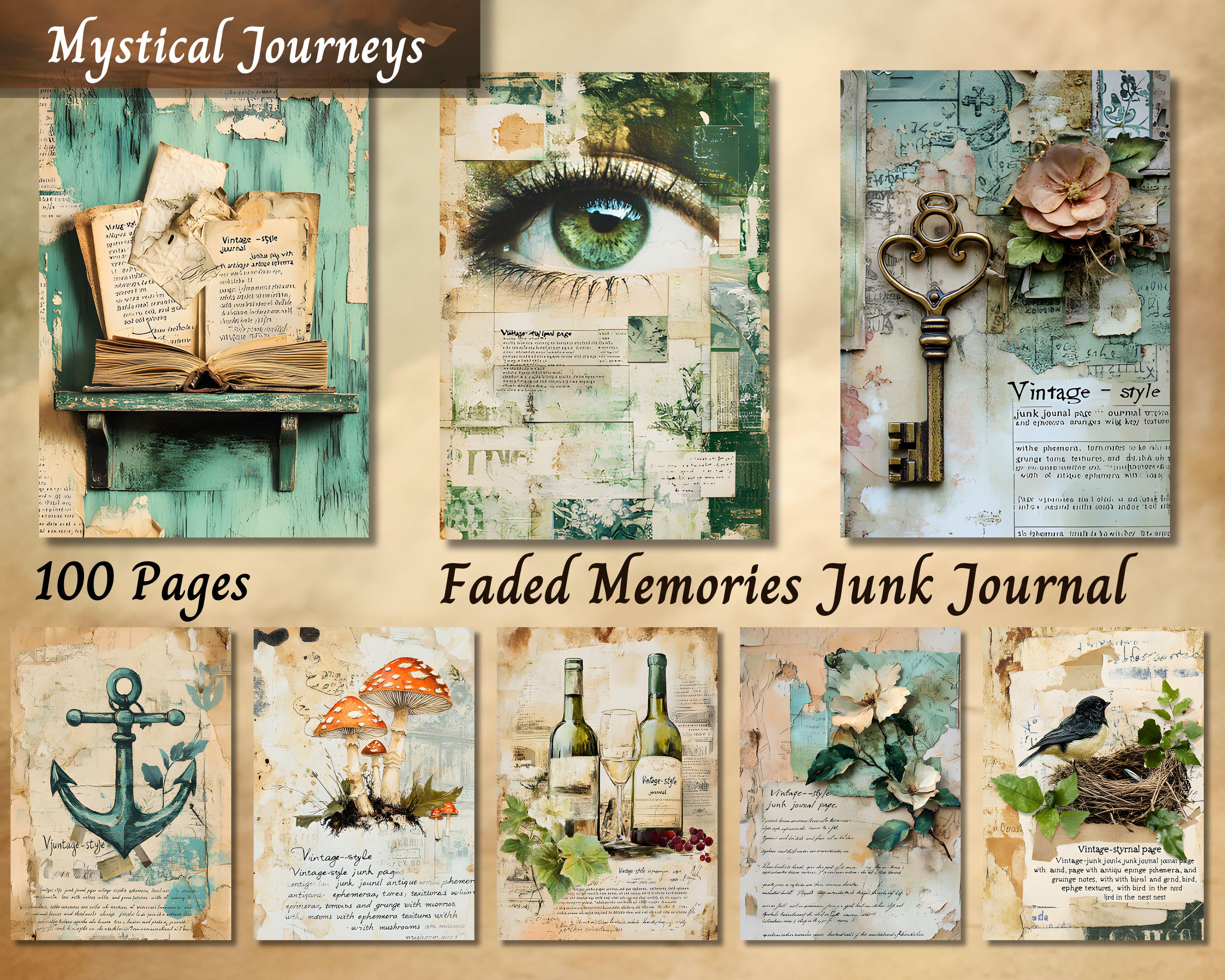 Faded Memories Junk Journal Paper, Vintage Printable Ephemera Page, Old ...