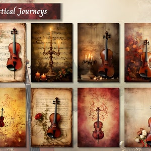 Music Theme Junk Journal Paper, Vintage Song Sheet Printable Ephemera ...