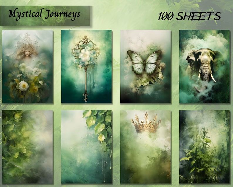 Green Junk Journal Paper Printable Junk Journal - Etsy