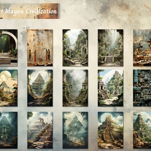 Big Journaling Bundle, Ancient Mayan Civilization Junk Journal Paper ...