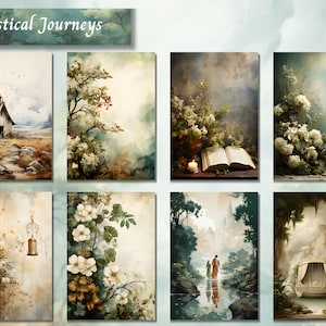 Faith Paper Junk Journal Kit, Christianity Digital Ephemera Watercolor ...