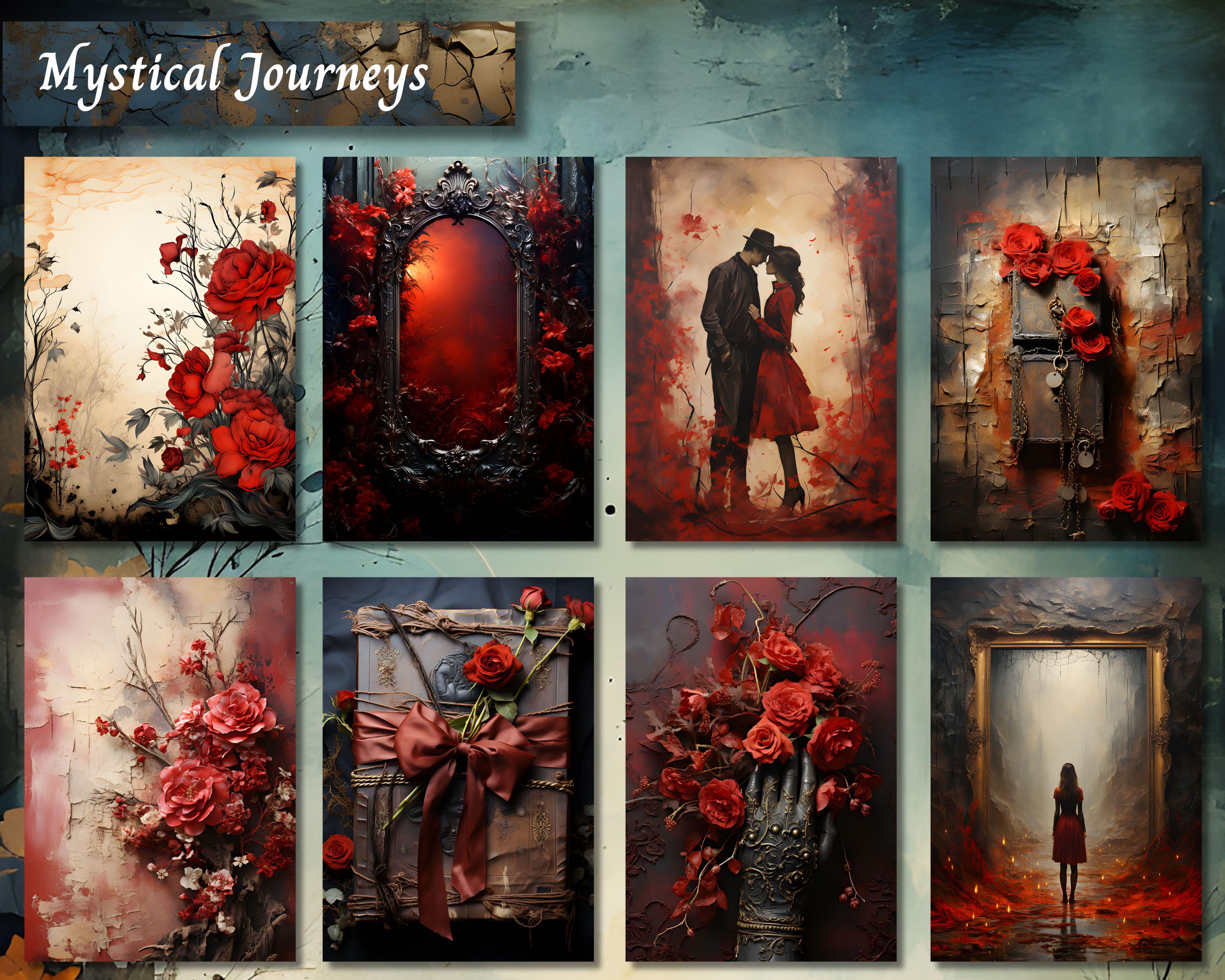 Gothic Valentine Junk Journal, Halloween Horror Printable Ephemera ...