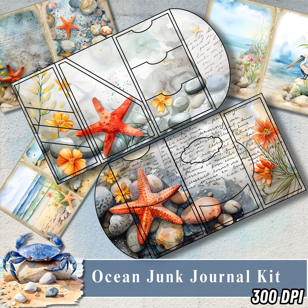 Ocean Junk Journal Kit, Underwater Sea Printable Ephemera,nautical Sea ...