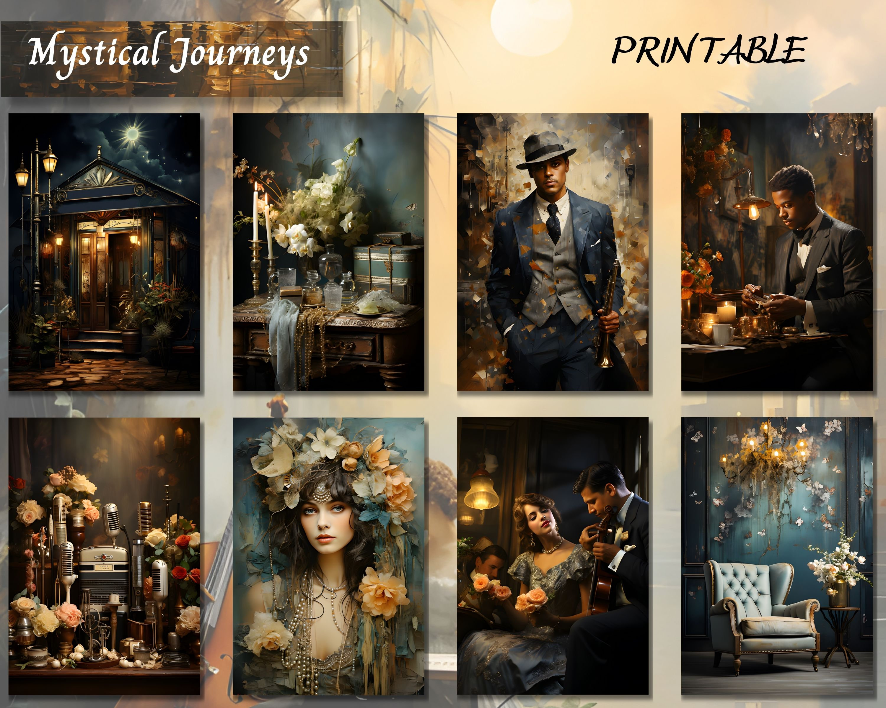 Roaring 20s Junk Journal Kit, Printable Jazz Age Ephemera, Art Deco ...