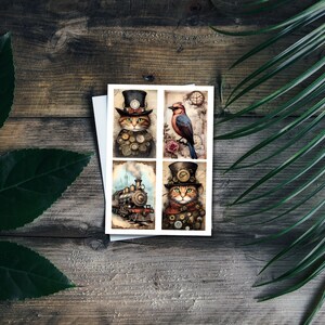 Steam Punk Junk Journal Pages, Vintage Mixed Media, Retro Printable ...