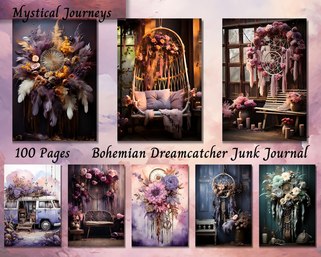 Bohemian Dreamcatcher Junk Journal Kit | Boho Journaling & Fantasy ...