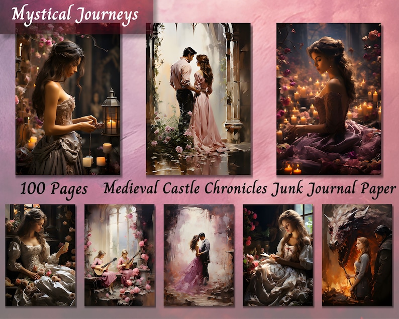Medieval Castle Chronicles Junk Journal Paper Kit, Vintage Olden ...