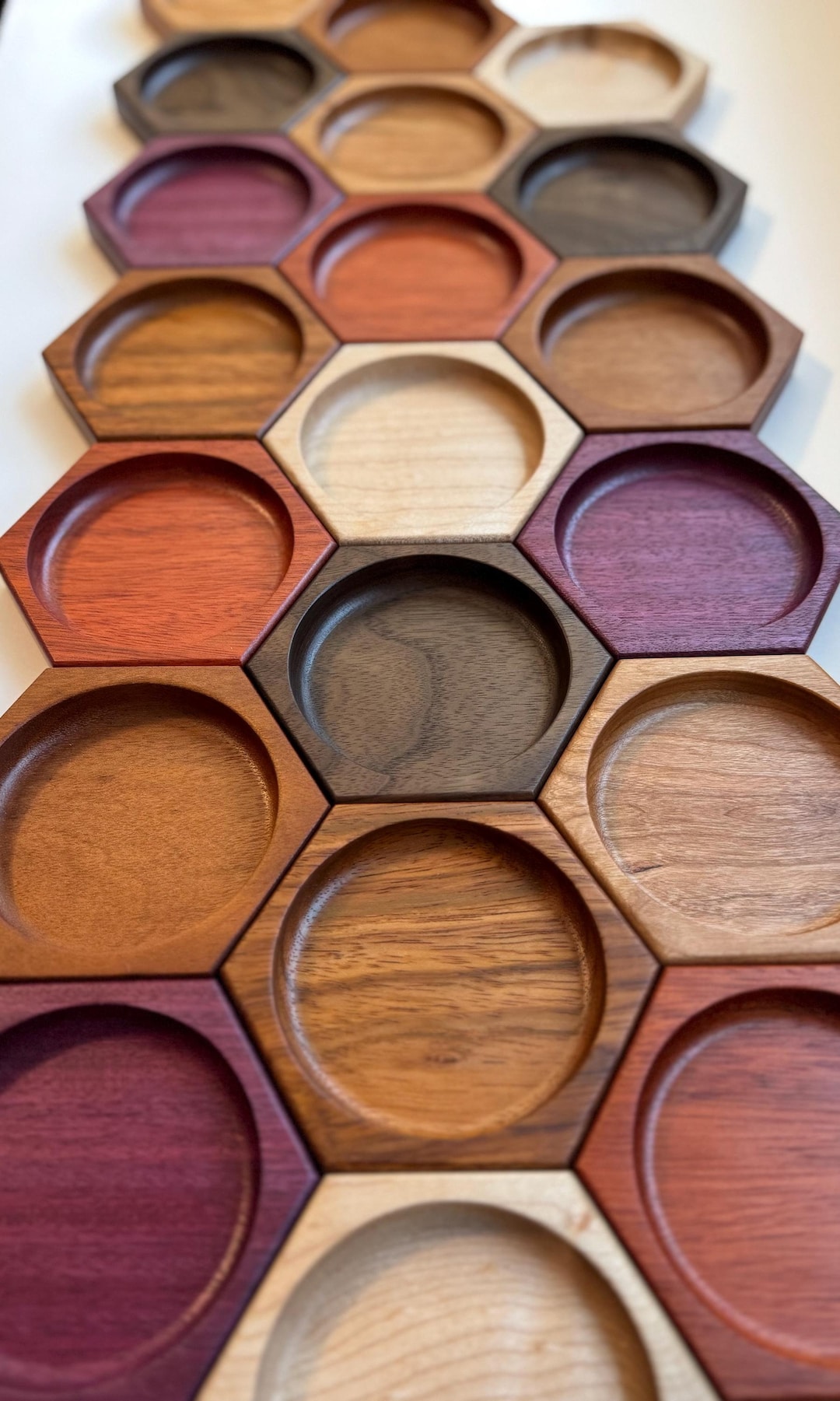 Token Tray for Board Games (amazakoue/brazialian Cherry/leopardwood ...