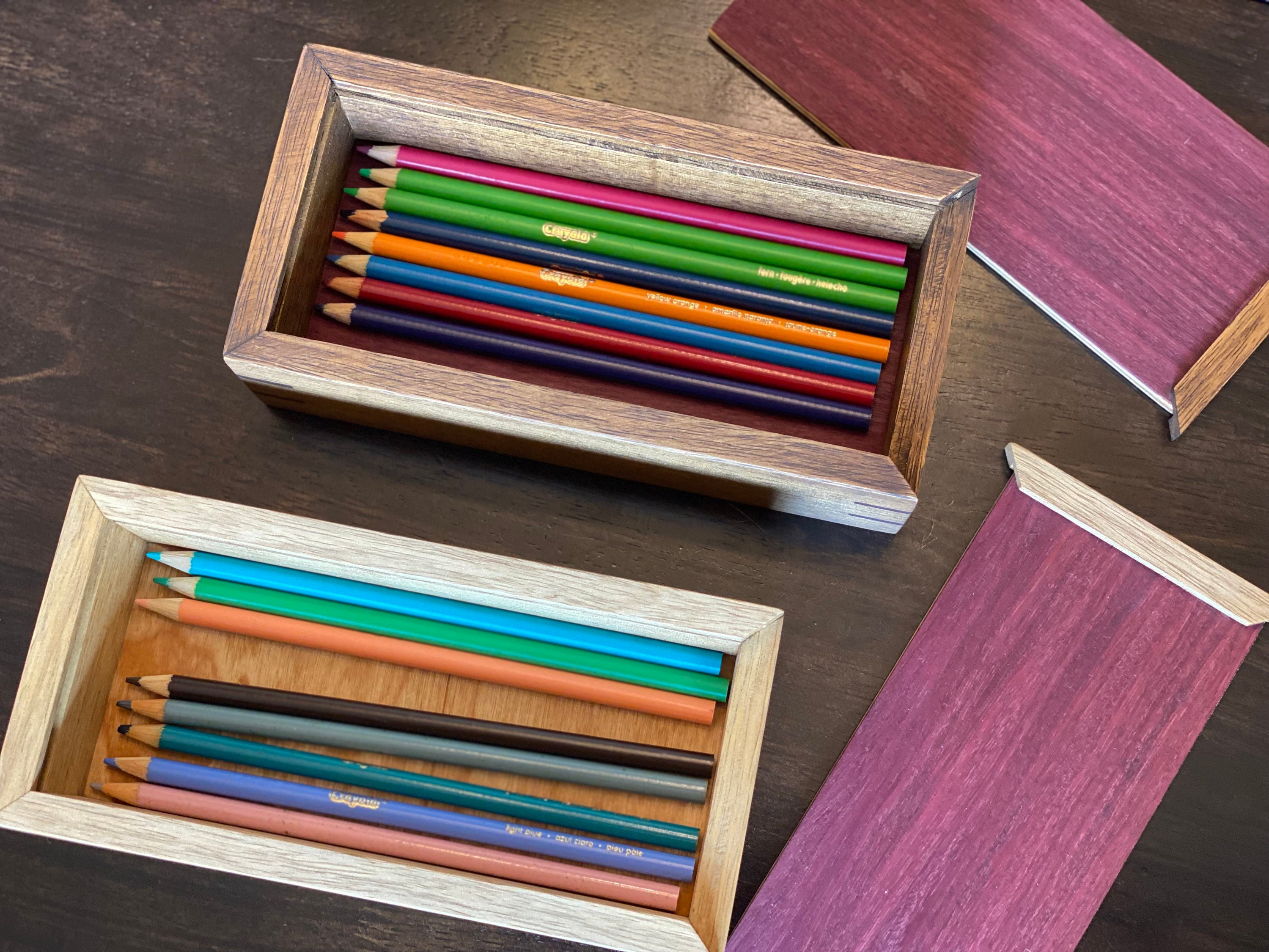 Wood Pencil Box - Etsy