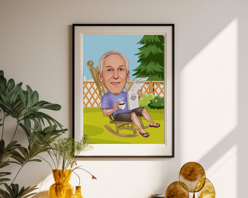 Custom Retirement Cartoon Portrait, Retirement Caricature, Retirement ...