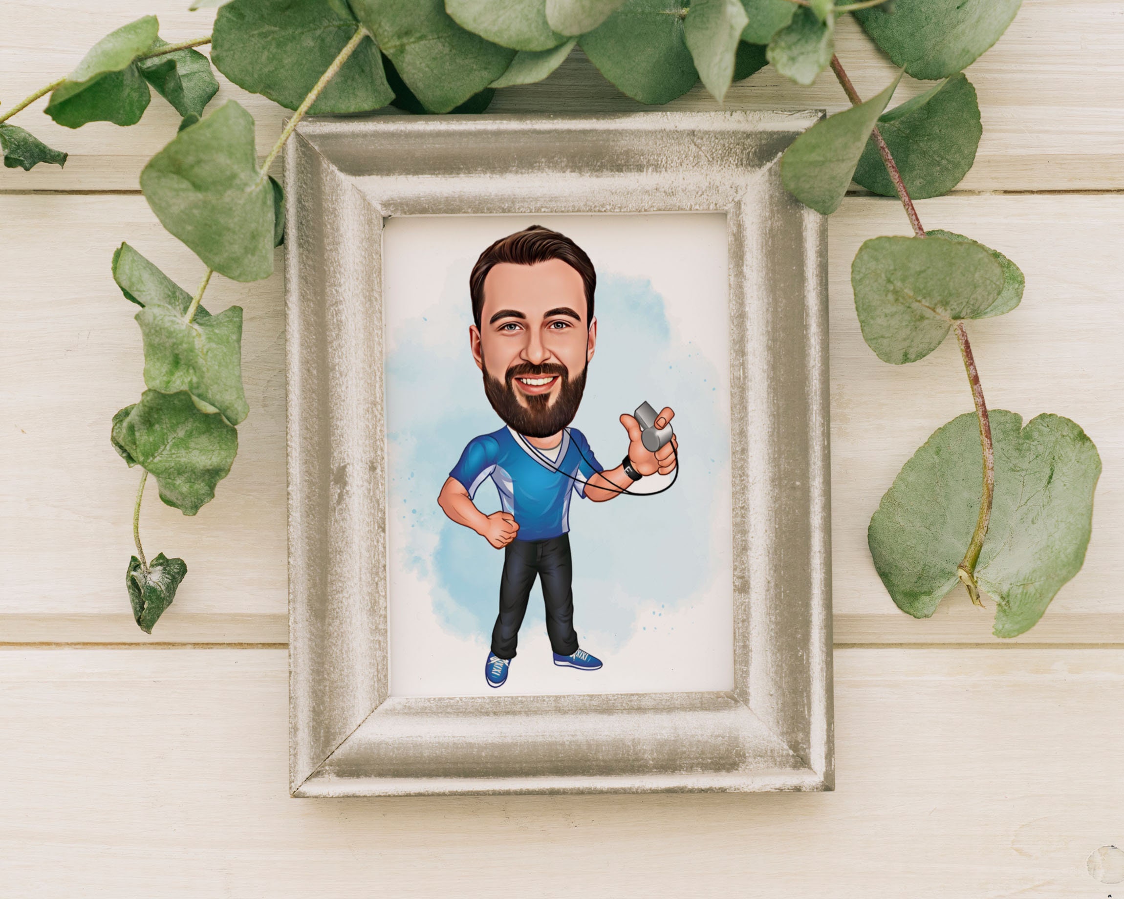 Custom Coach Cartoon Portrait, Coach Portrait, Coach Gift, Coach ...