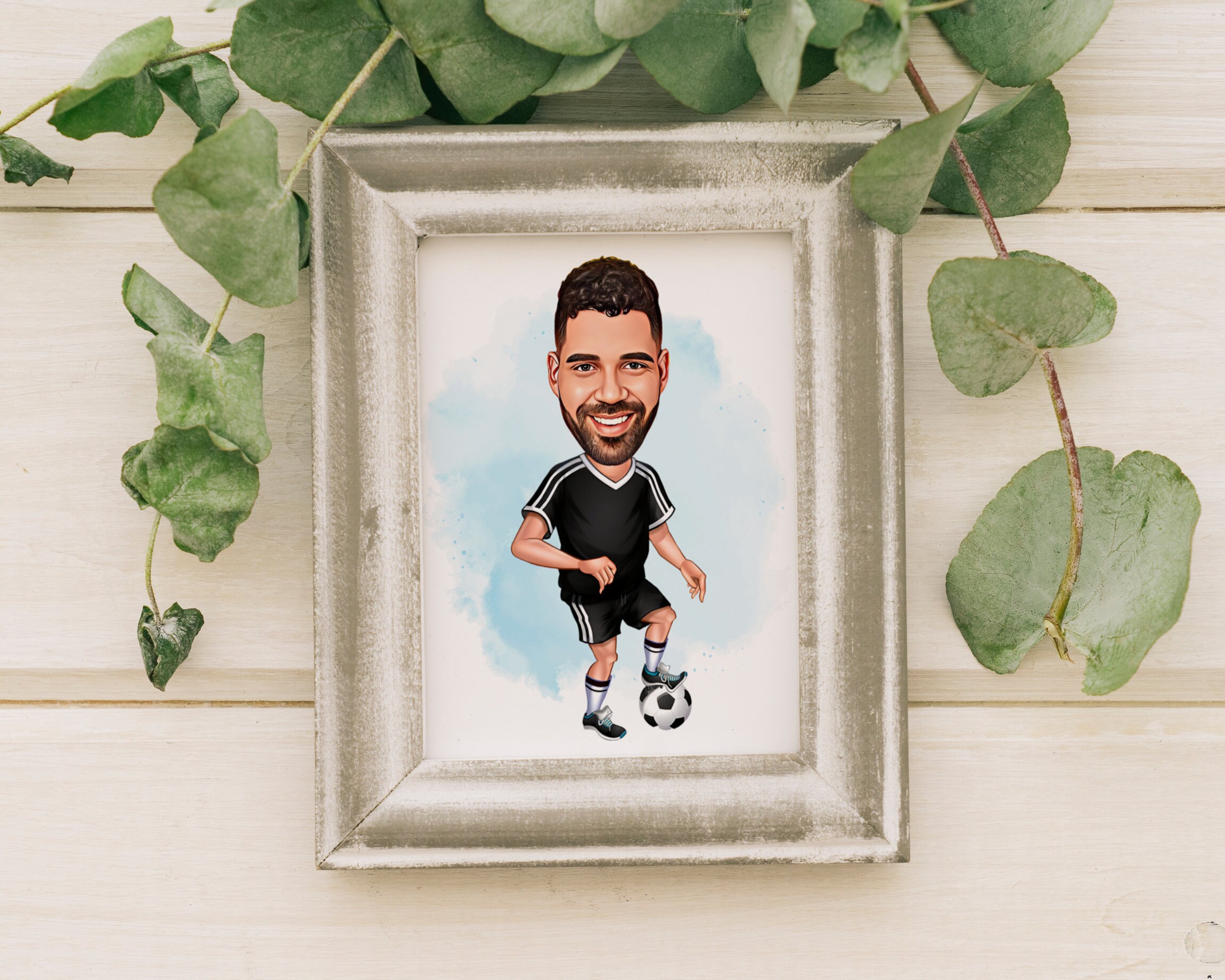 Custom Soccer Player Cartoon Portrait, Soccer Caricature, Soccer Gift ...