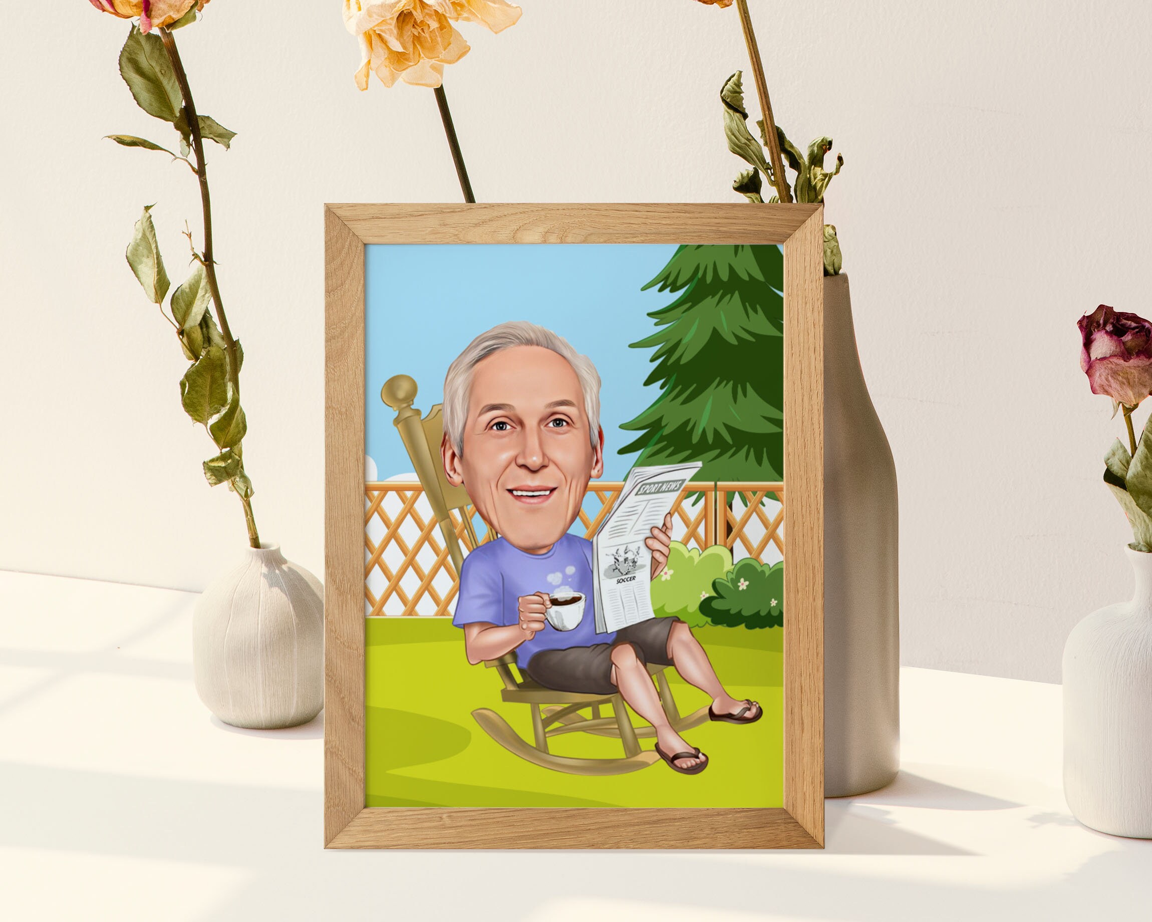Custom Retirement Cartoon Portrait, Retirement Caricature, Retirement ...