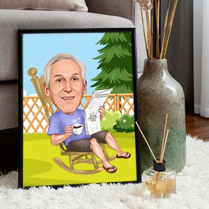 Custom Retirement Cartoon Portrait, Retirement Caricature, Retirement ...