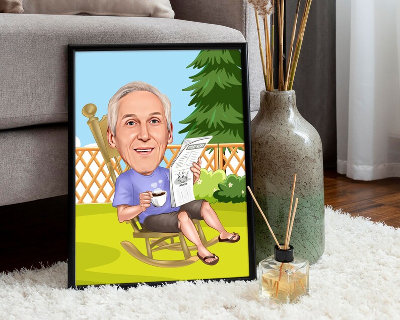 Custom Retirement Cartoon Portrait, Retirement Caricature, Retirement ...
