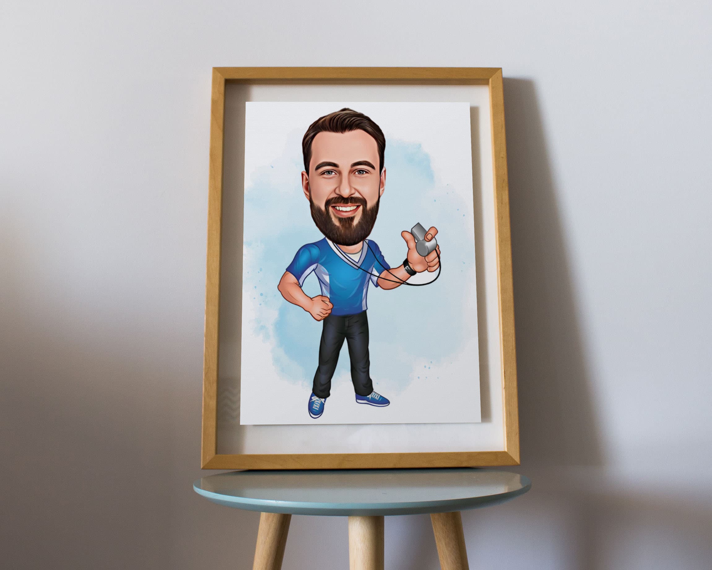 Custom Coach Cartoon Portrait, Coach Portrait, Coach Gift, Coach ...