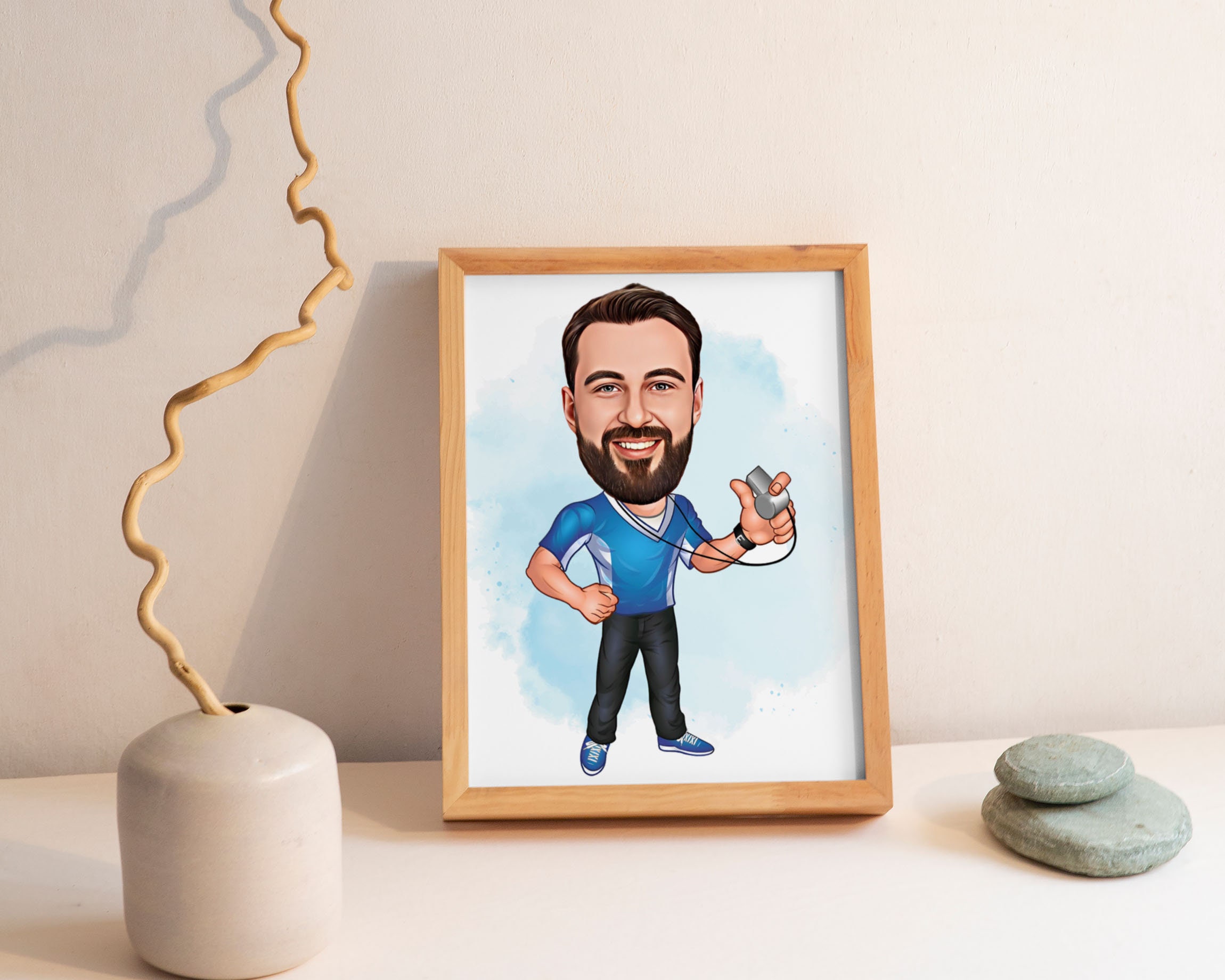 Custom Coach Cartoon Portrait, Coach Portrait, Coach Gift, Coach ...