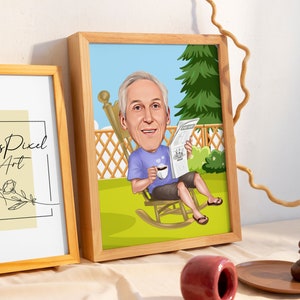 Custom Retirement Cartoon Portrait, Retirement Caricature, Retirement ...