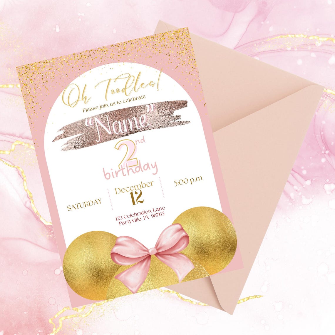 Minnie Mouse Invitation, Editable Minnie Mouse Invitation, Canva ...