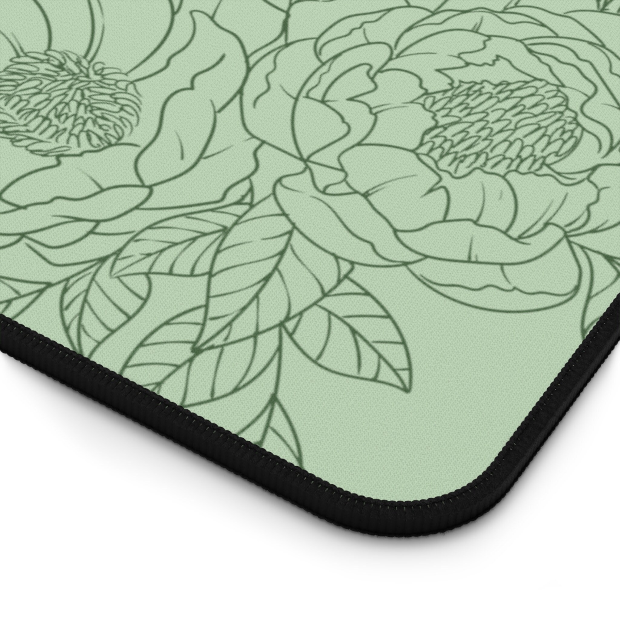 Green Desk Mat, Simple Sage Green Desk Decore, Pretty Desk Pad for Her ...