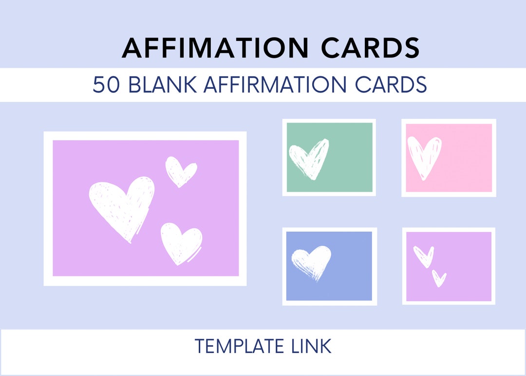 Design Template for Affirmation Cards Design Your Own Cards - Etsy