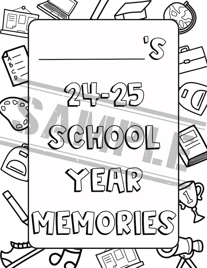 School Year Memory Book - Etsy