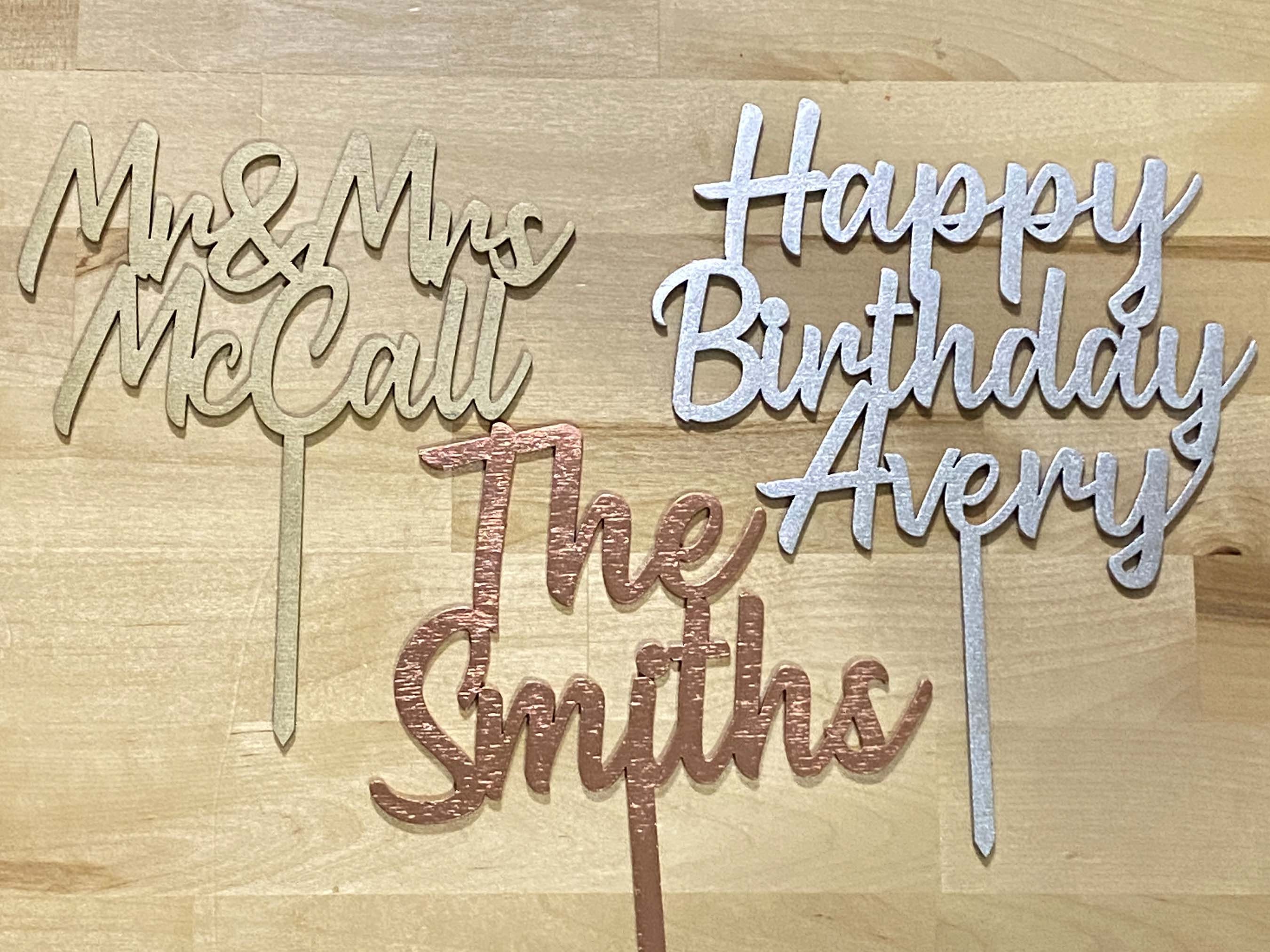 Happy Birthday Cake Topper With Name I Personalized Cake - Etsy