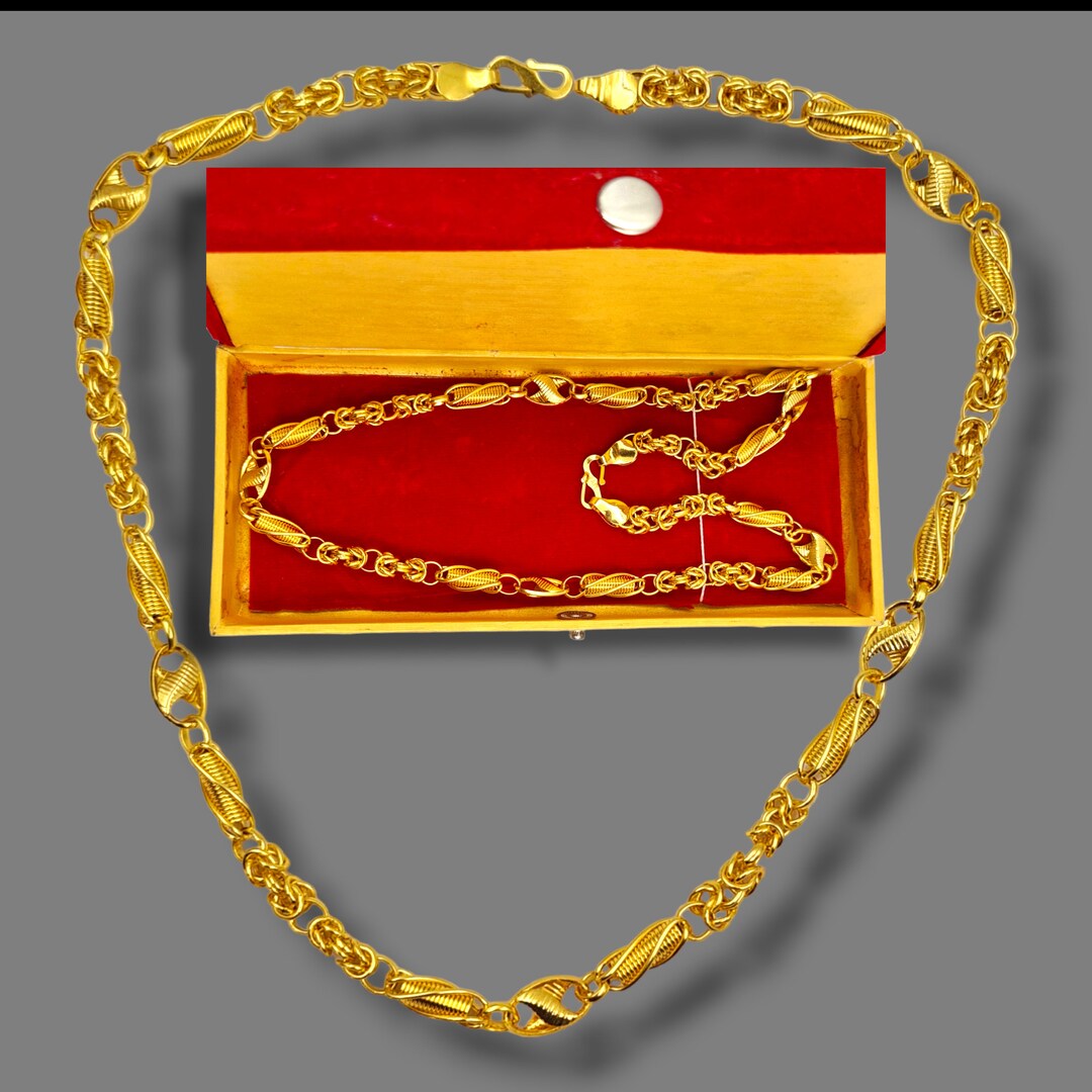 Men Chain Gold Plated Men Chain Necklace Men Christmas - Etsy