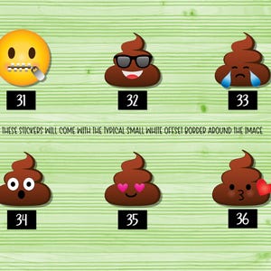 Emoji Stickers | Laminated Stickers | Silly Decals | Emotion Decals ...
