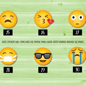 Emoji Stickers | Laminated Stickers | Silly Decals | Emotion Decals ...