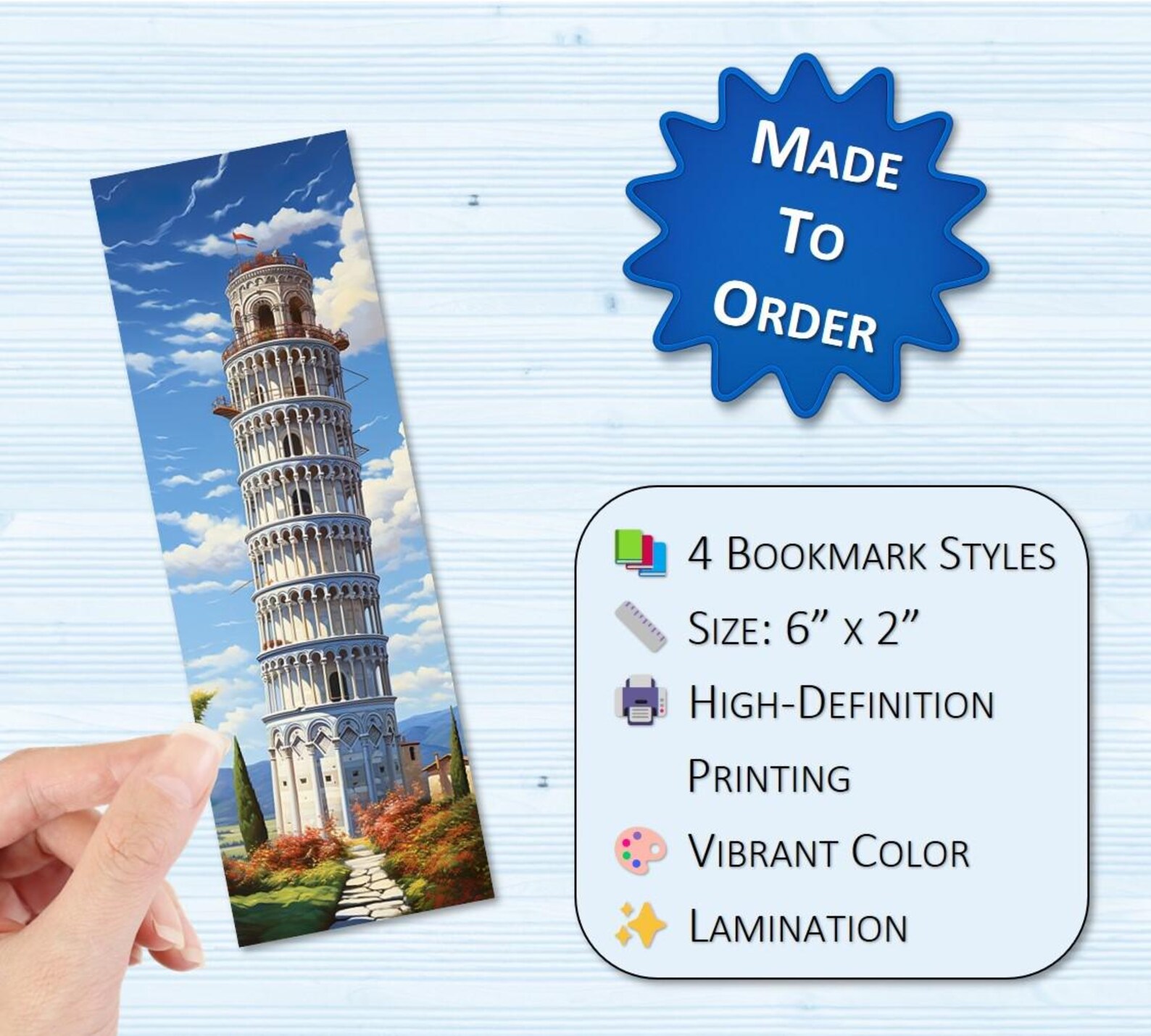 Famous Landmark Bookmarks | Bookmark Set or Single | Laminated Bookmark ...
