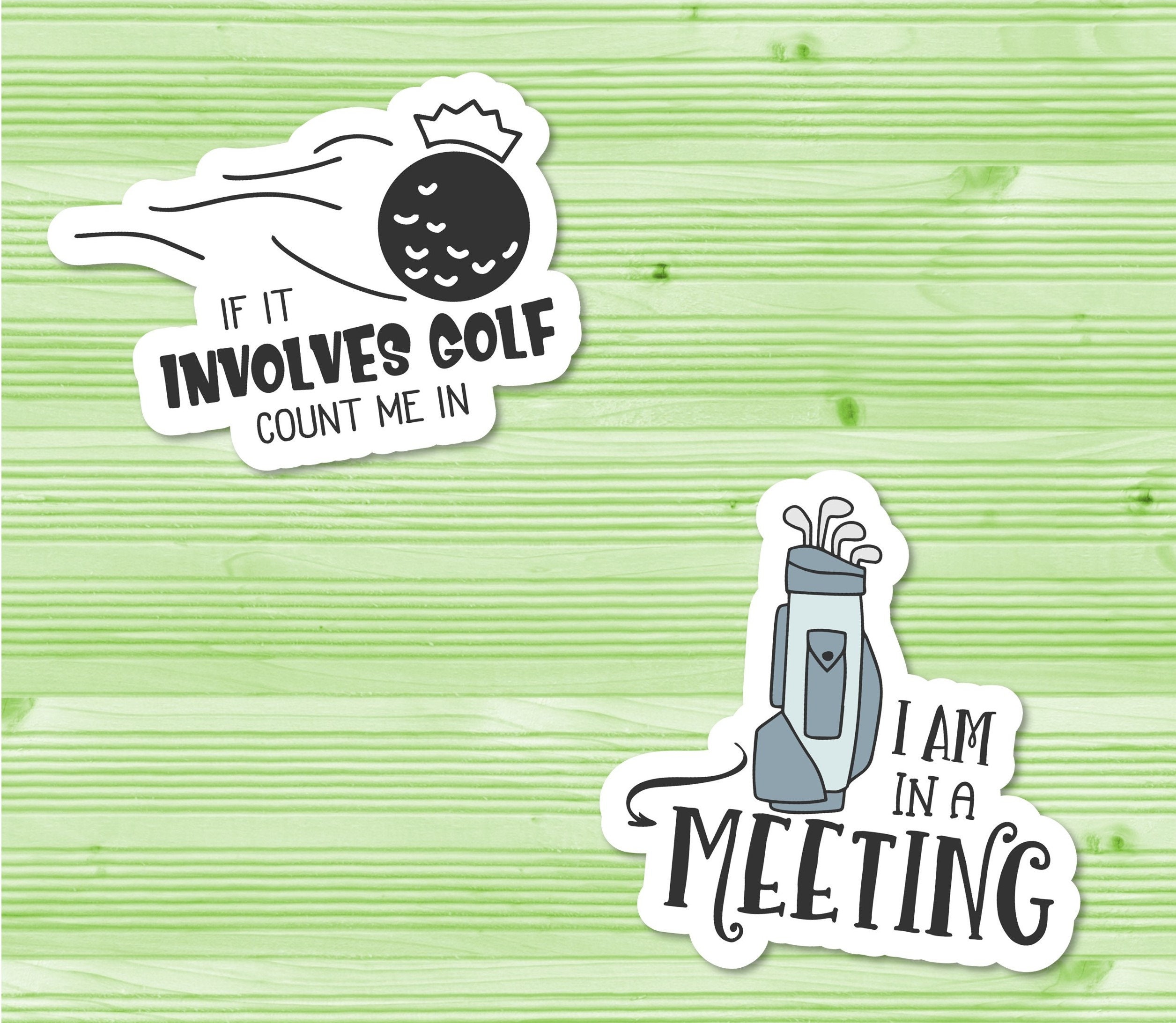 Golf Themed Stickers Laminated Stickers Golfer Stickers Laptop Stickers ...