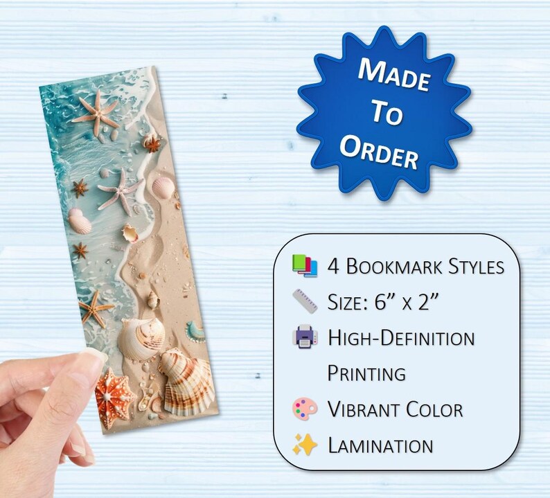 Beach Themed Bookmarks | Bookmark Set or Single | Laminated Bookmark ...
