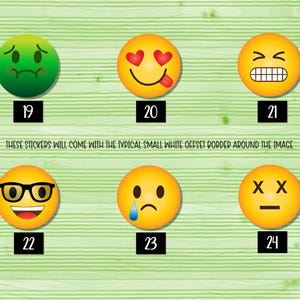 Emoji Stickers | Laminated Stickers | Silly Decals | Emotion Decals ...